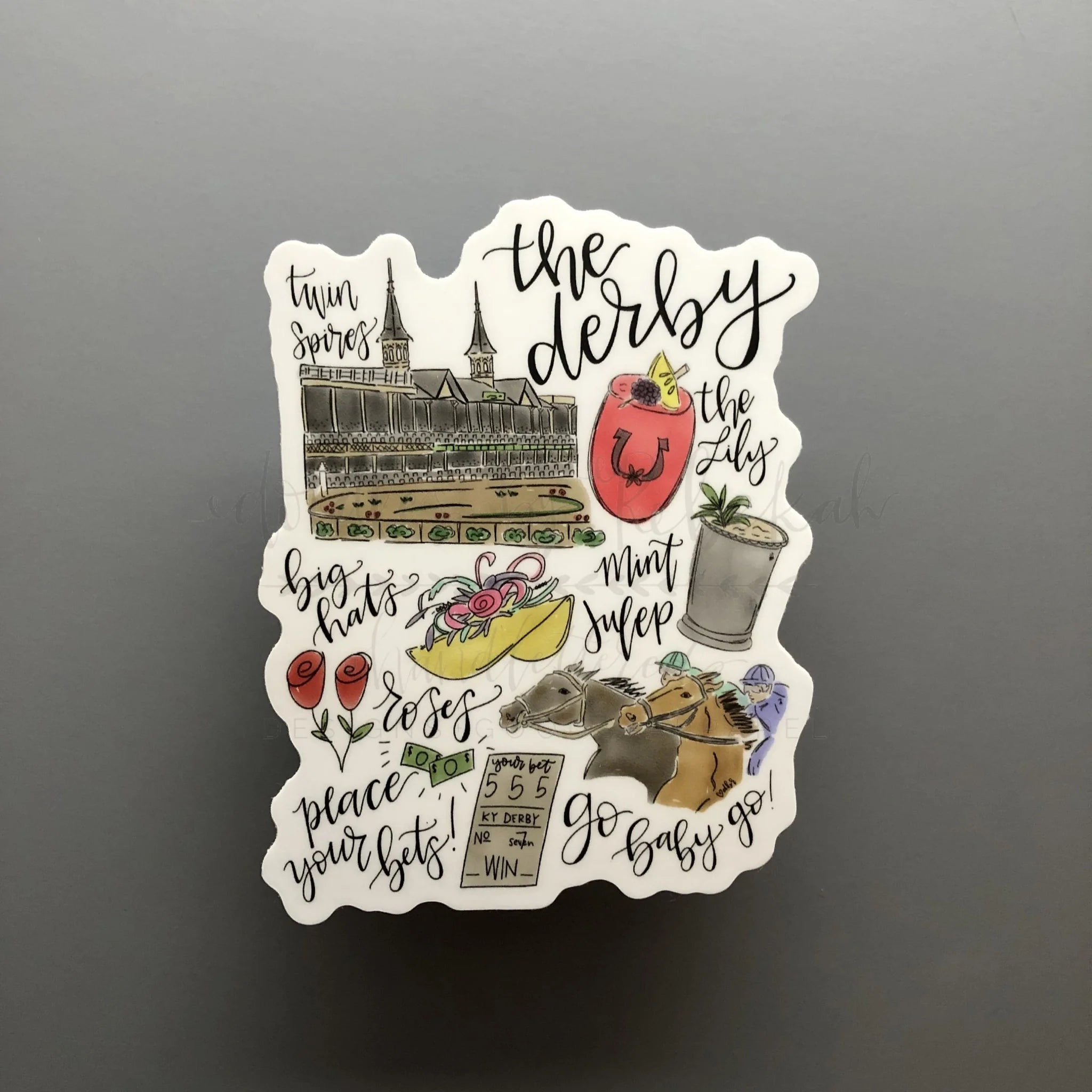 Derby Collage Sticker – The Lovely Fig